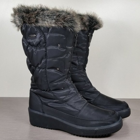 Pajar | Shoes | Pajar Louisa Fauxfur Trim Ice Grip Boots Black Womens ...